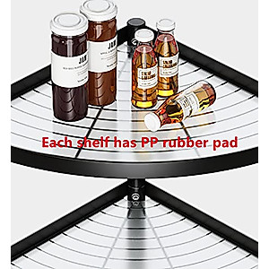 7-Tier Kitchen Corner Shelf Rack, Multi-Layer Pot Rack for Organizer Cookware Stand Stainless Steel Shelves Holder