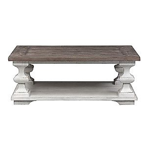Liberty Furniture INDUSTRIES Cocktail Table in Heavy Distressed White