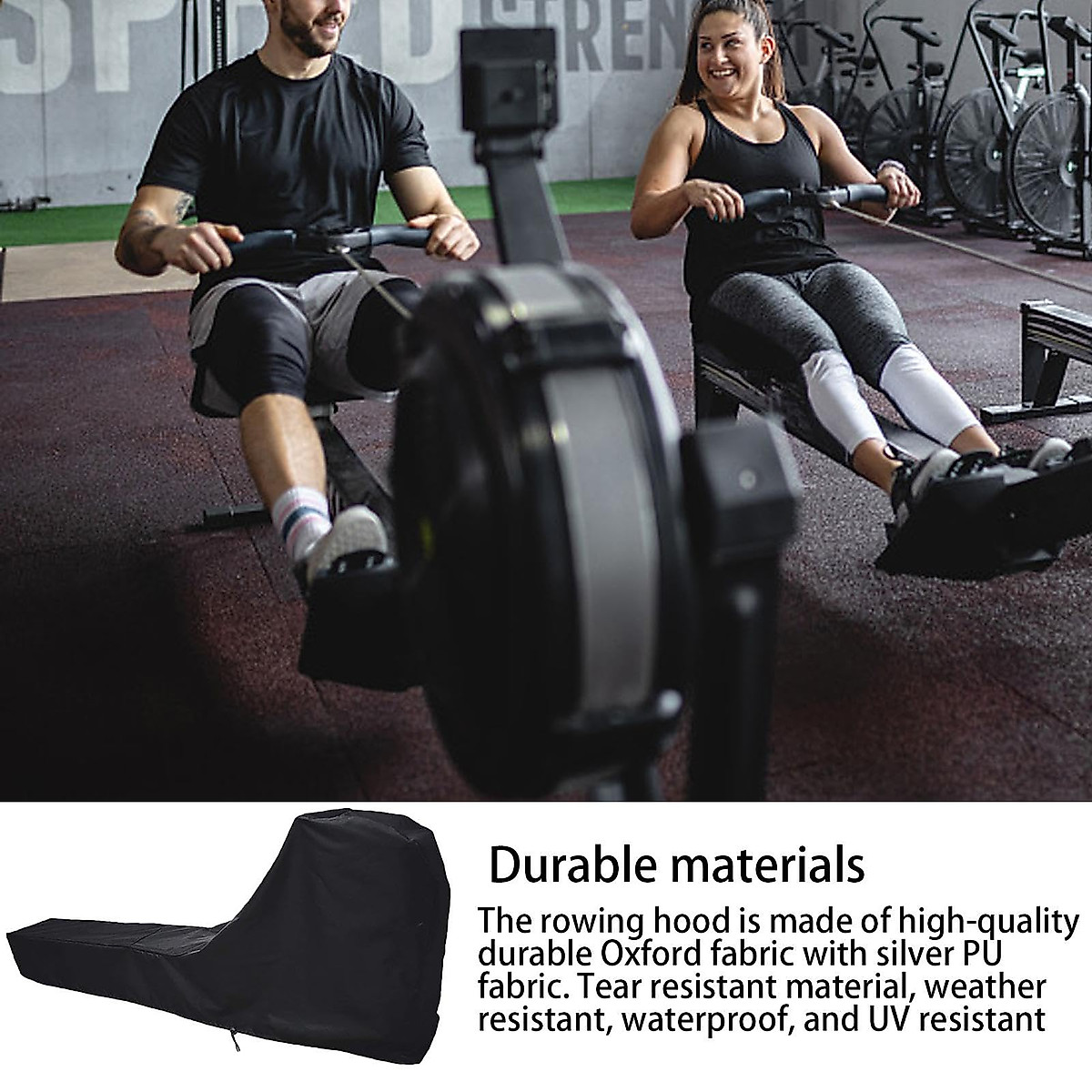 NIRWA Rowing Machine Cover | Oxford Fitness Equipment Protective Covers Waterproof | Tear and UV Resistant Rowing Machine Cover Protects from Dust Debris and Splashing Water