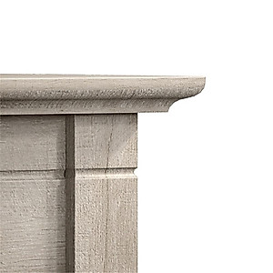 Bush Furniture Key West Console Table with Drawers and Shelves in Washed Gray