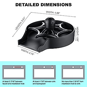 Upgraded Glass Rinser for Kitchen Sinks Matte Black, Glass Washer Cup Washer Cleaner for Home，Kitchen Sink Accessories, Bar Glass Rinser