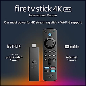 Fire TV Stick 4K Max (International Version) 4K streaming device, Wi-Fi 6, Alexa Voice Remote