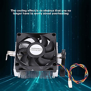 Plyisty Black Excellent Heat Dissipation Performance 12V 2200RPM CPU Fan, No Noise CPU Cooling Fan, CPU Cooler, for AM2 AM3 AM3+ FM1 FM2 FM2+