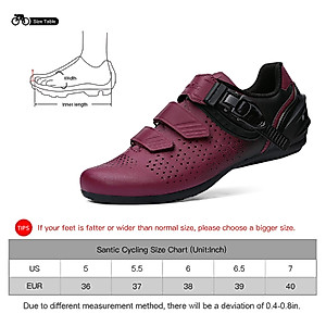 Santic Womens Cycling Shoes Road Bike Shoes Indoor Cycling Shoes Road Cycling Shoes Wine Red