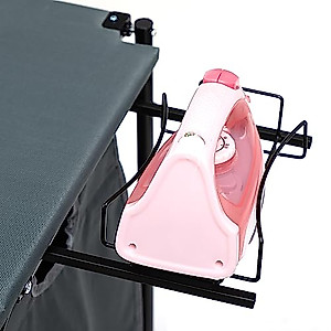 ALIMORDEN 3 laundry basket sorter with foldable ironing board,Removable Bag 3 laundry basket sorter with wheels Dark Grey