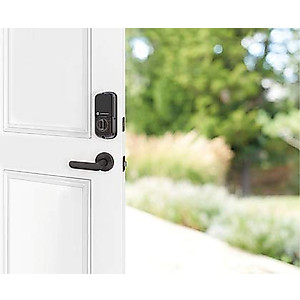 Liftmaster myQ Key Free Smart Lock with Touchscreen, Deadbolt, Oil Rubbed Bronze with myQ Smart Garage Control Control (LMDBPACK-OB & 821LMC)