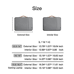 TAIKESEN 360 Fuzzy Protective Laptop Sleeve for 15.6-16.1 inch, Portable Bag for HP Dell Asus Acer Gaming Notebook Computer with Hard Shell Case, Water-Resistant Case with Accessory Pocket, LGray