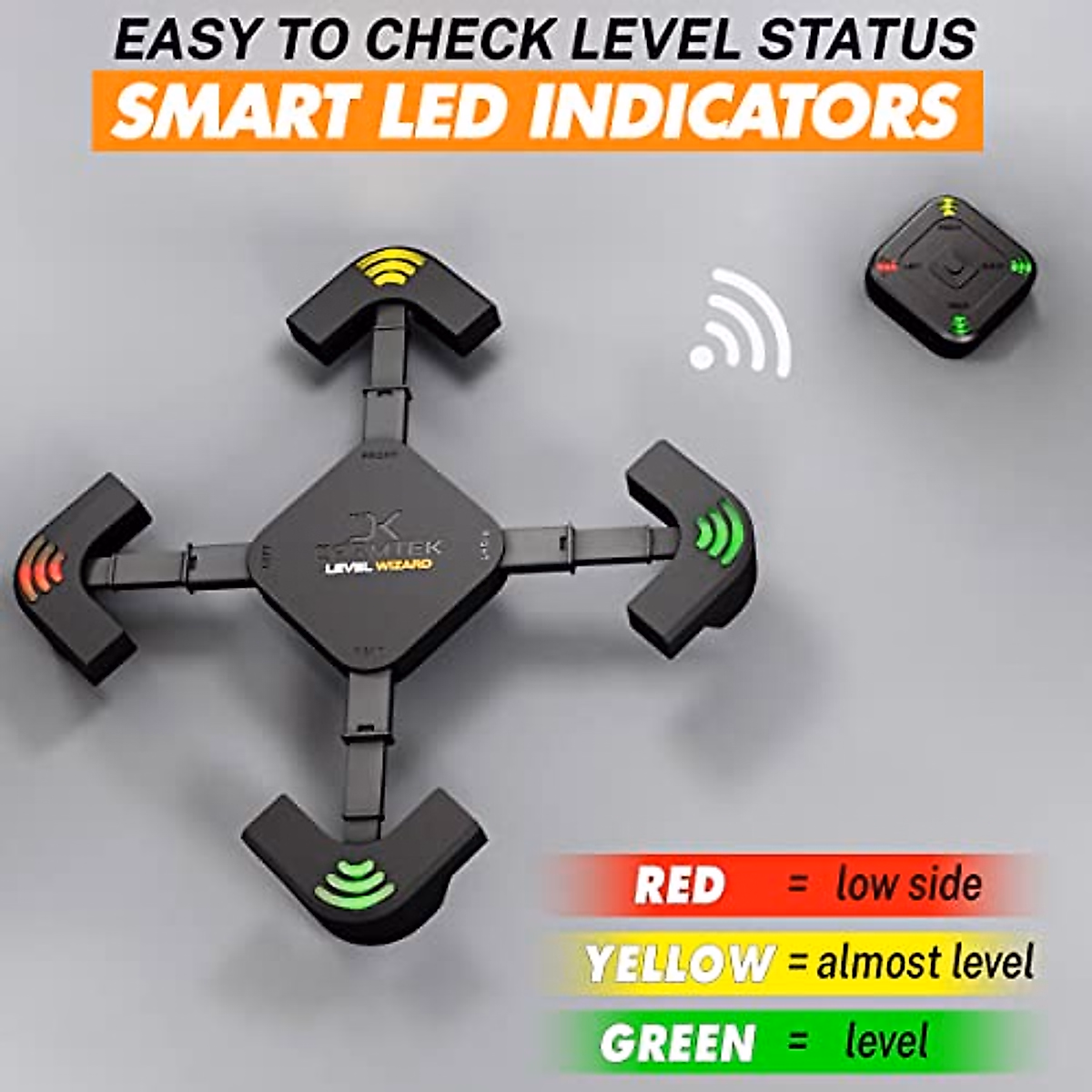 CARMTEK Camper Levelers Premium Set with Level Wizard - Wireless RV Leveling System