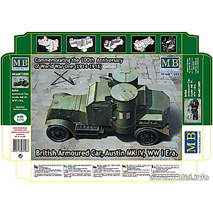 Master Box MB72008 1/72 British Austin Mk.4 Armored Car with Hotchkiss Machine Gun Plastic Model
