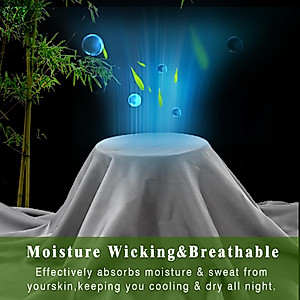 Bedlifes 100% Organic Bamboo Body Pillow Case - Cooling Pillow Cases Breathable Silky Moisture Wicking-Hidden Zipper Closures 400TC Sateen Weave-for Hot Sleepers - 20"x54" Size(Dark Grey)