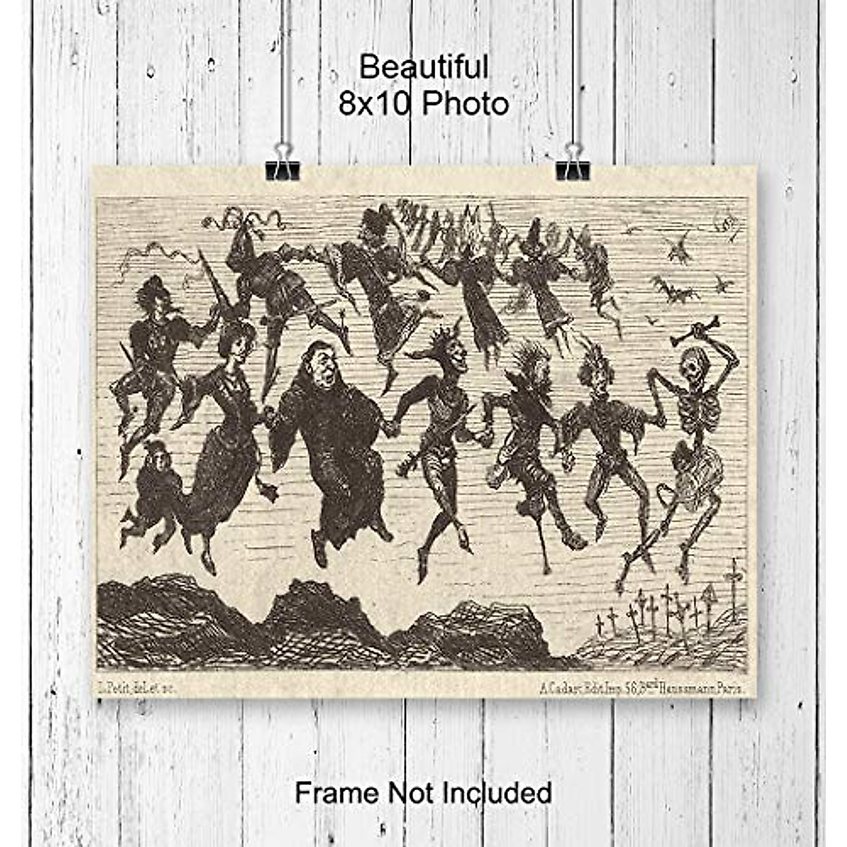 Witches Decor - Pagan Decor - Wiccan Coven - Wicca Decor - Paganism Witchcraft Supplies - Gothic Wall Art Home Decor - Goth Gifts - Creepy Scary Black Magic - Gothic Living Room Decorations - Unframed