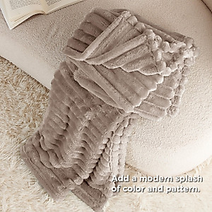 Bedsure Mocha Meringue Twin Blanket for Bed - Super Soft Cozy Blankets for Women, Cute Large Blanket for Girls, 66x90 Inches