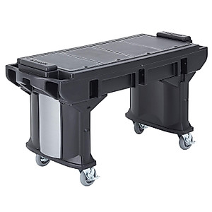 Cambro VBRT6110 6' Versa Work Table with Standard Casters Black Case of 1