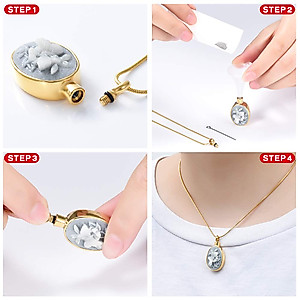 zeqingjw Cremation Jewelry Urn Necklace for Ashes Pendants Butterfly with Flower Memorial Funeral Keepsake Jewelry for Ashes (Gold)