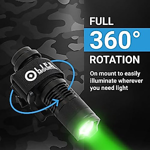 Life Mounts - LED Tactical Helmet ARC Rail Light - Stay Safe and Light Your Way - Great for Military, Airsoft and Other Tactical Helmets - Durable and Detachable - Green Light
