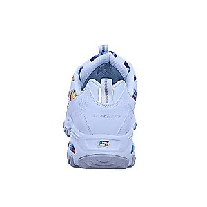 Skechers Women's D'Lites-Summer Fiesta Sneaker, White Multi, 5 M US