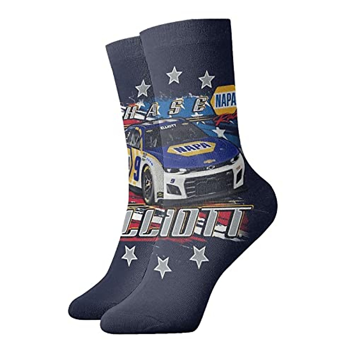 ASFRSH Chase Elliott 9 Unisex Socks Classic Outdoor Sports Running Sock Warm Soft Ventilating Comfort Cool Wicking