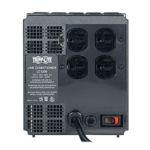 Tripp Lite LC1200 Line Conditioner 1200W AVR Surge 120V 10A 60Hz 4 Outlet 7-Feet Cord White