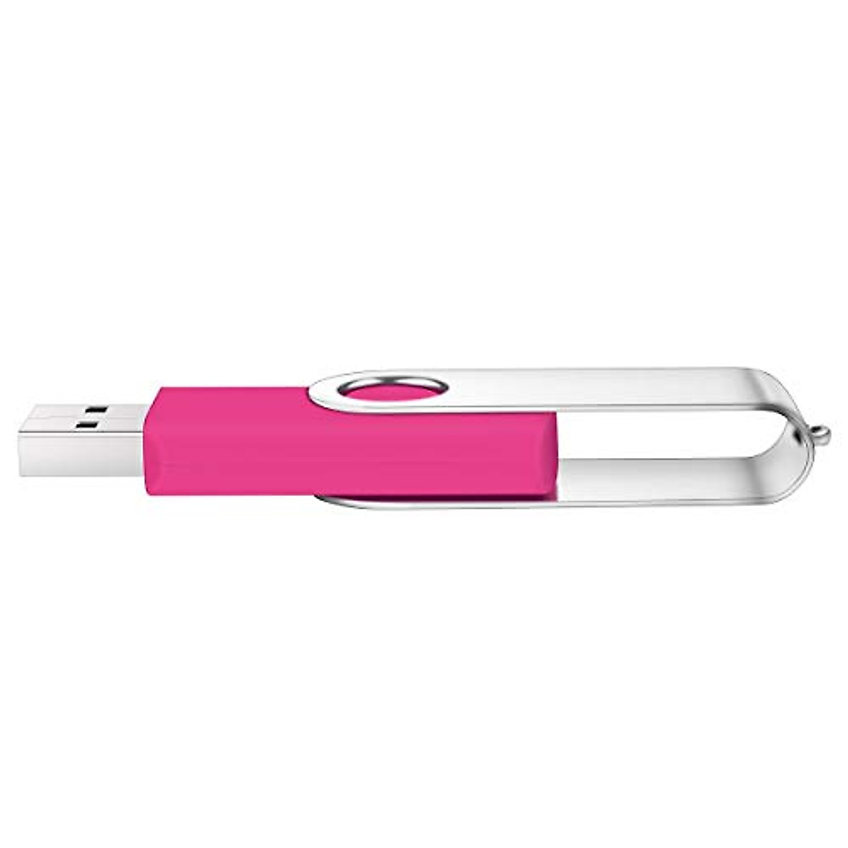 SRVR 5 Pack 32GB USB Flash Drive, USB 2.0 Thumb Drives, Jump Drive with Lanyards Metal Swivel USB Memory Stick with LED Indicator(5 Colors)