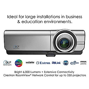 Optoma X600 XGA Projector for Business with High Brightness 6, 000 Lumens, Crestron Roomview For Network Control, Keystone Correction, Zoom, Silver