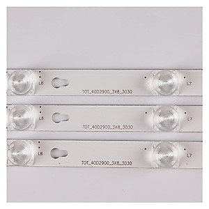 ALMVIS 3pcs LED Backlight 40" TV L40F3303B L40F3301B L40F3800A Bar Strip fit for TOT-40F3800-3X8-3030C-V1 Screen LVF400SS0TE2V2 Fit for TCL LED TV Backlight (Size : 1set)