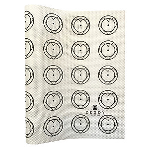 Zeddy Essentials Silicone Macaron Baking Mat With Three Macaron Templates, 2 Set, Non-Stick, Food Safe