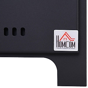 HOMCOM 19.75" Ethanol Fireplace, Freestanding Alcohol Fireplace Stove with 0.25 Gal Tank Capacity, Flame Snuffer - Black