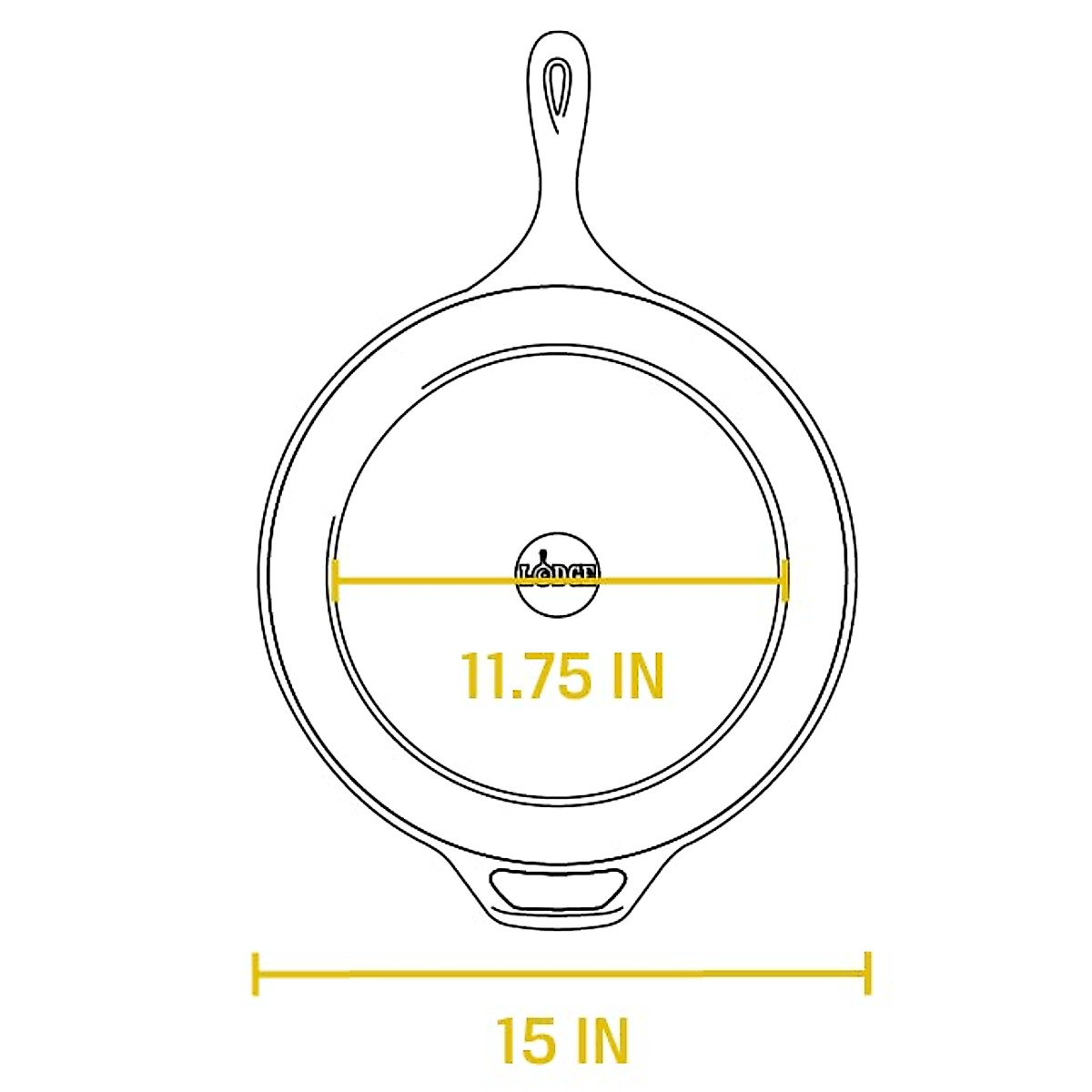Lodge L14SK3 15-Inch Pre-Seasoned Cast-Iron Skillet