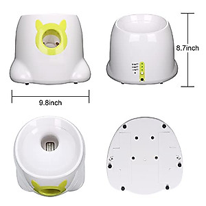 PALULU Automatic Ball Launcher for Dog, 6PCS 2 Inches Balls Included (White)
