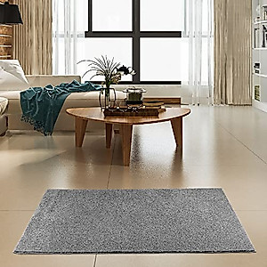Furnish my Place Grey 3' x 5' Solid Color Rug Made in USA