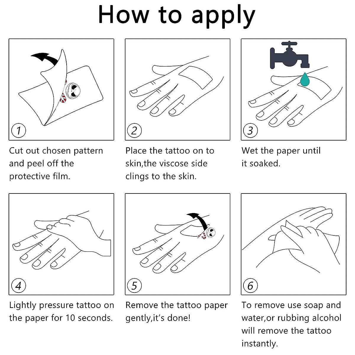 Nightmare Birthday Party Supplies, 34Pcs Temporary Tattoos Party Favors, Removable Skin Safe, Fake Tattoo Stickers for Goody Bag Treat Bag Stuff for Halloween Birthday Party Gifts Add Some Magic to Your Look