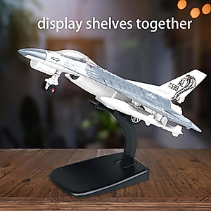 Lynkaye F-16 Fighting Falcon Thunderbirds Toy Army Air Force Military Airplane Model Kit with Fun Lights and Sounds (Bright White)