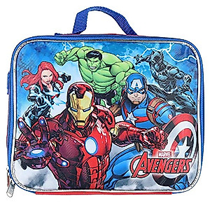 Marvel Avengers 16" Backpack With Detachable Matching Lunch Box Featuring Ant-Man, Black Panther and Other Super Heros