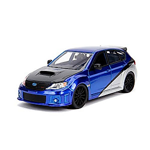 Jada Toys Rubber Tires 1:24 Fast & Furious - Brian's Subaru Impreza WRX STI, Blue (99514)