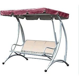 BTURYT Swing Chair Canopy Replacement 2/3 Seater Patio Swing Cover Waterproof UV Resistant Swing Canopy Cover for Garden Outdoor Patio