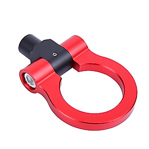 Honhill Sports Track Tow Hook for 2015 2016 2017-up WRX or STI Racing Style Aluminum (Red)