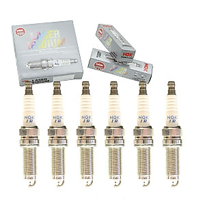 6 pc NGK Laser Iridium Spark Plugs compatible with Honda Pilot 3.5L V6 2014-2015