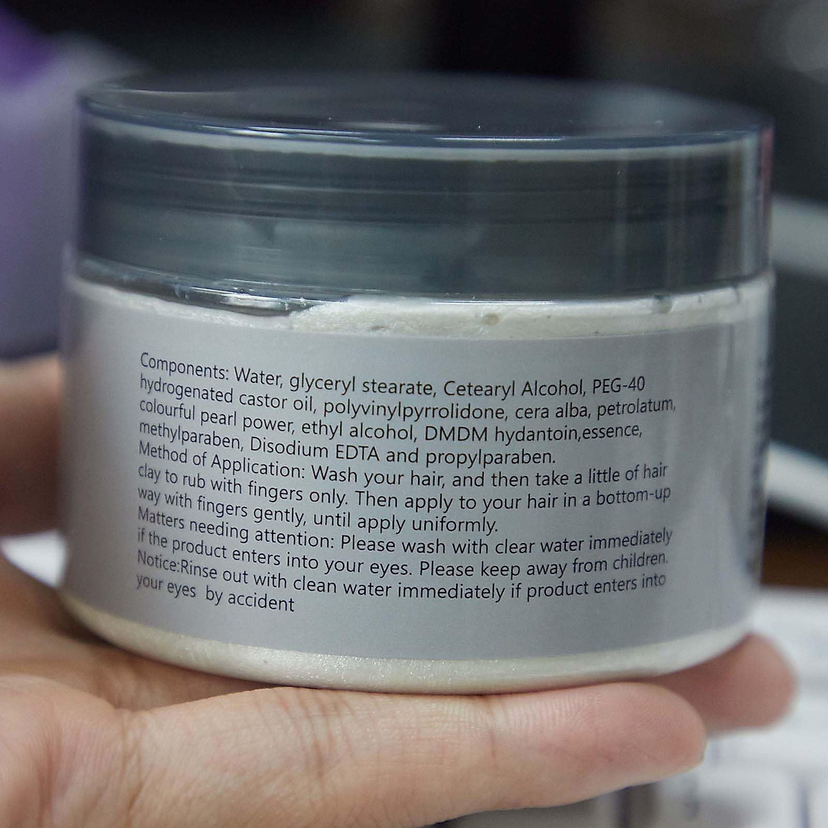 Natural Purple Hair Wax,EFLY 4.23 oz-Disposable Purple Ash DIY Hairstyle Colors Hair Wax, for Party Cosplay Easy Cleaning (1, Purple)