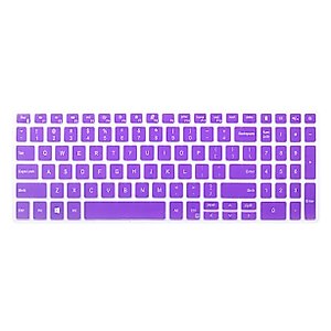 Keyboard Skin Compatible for Dell inspiron 15 3501 3502 3505 5502 5505 5508 5509 5584 5593 5594 5598, inspiron 15 7000 7501 7506 7591, inspiron 17 7706 7790 7791, Dell Latitude 3500 3510 15.6" (Purple