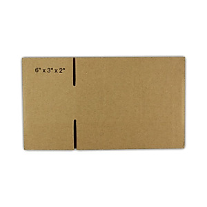 150 EcoSwift 6x3x2 Corrugated Cardboard Packing Boxes Mailing Moving Shipping Box Cartons 6 x 3 x 2 inches