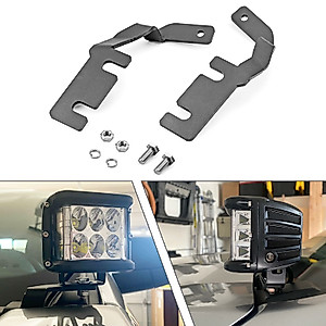 WSays Hood Ditch LED Light Pod Mount Bracket Low profile Mount Compatible with 2019-2023 Ford Ranger