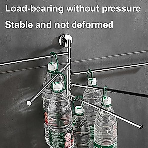 Towel Rod for Bathroom Wall, Copper Hand Towel Holder, Swivel Towel Bar, Space Saving Wall Mounted Towel Holder, for Kitchen Bedroom