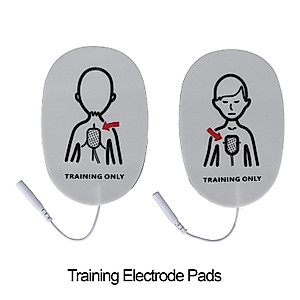 2pcs Electrode Training Pads, Self Adhesive Training Replacement Pads for Practi Trainer 2.0mm, Electrode Trainer Practice Pads for XFT AED Trainer