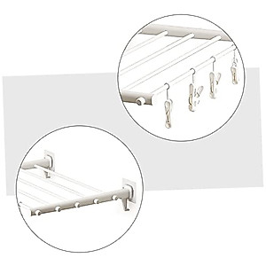 Cabilock Drying Rack Wall Mounted Drying Rack Heavy Duty Coat Hangers Collapsible Hangers Towels Drying Rack Metal Hanger Laundry Drying Rack Drying Coat Hanger Clothing Drying Rack White