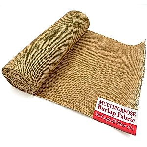 Natural Burlap Table Runners – 12 Inch x 30 Foot Burlap Roll for Dining Room Table, Mantel and Outdoors – Rustic Farmhouse Jute Table Runner Décor for Parties, Weddings, and Holidays