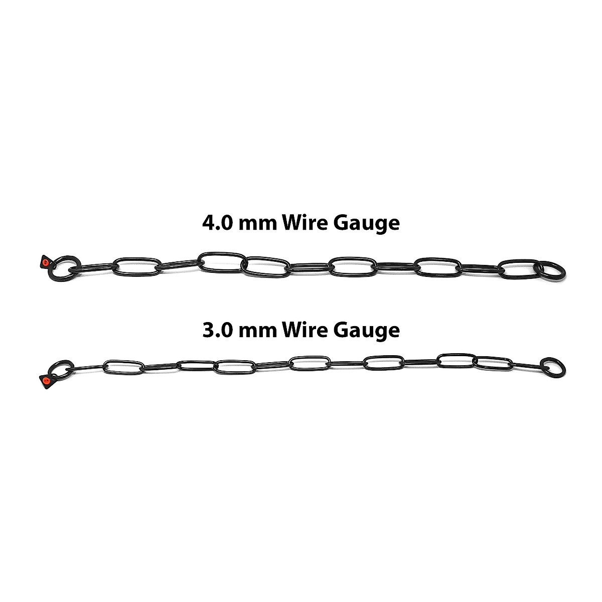 Herm Sprenger Black Stainless Steel Long Link Fur Saver Dog Training Collar | No-Pull Slip Chain for Small Medium Large Dogs for Easy Control Made in Germany | 4mm, 54cm (21in)