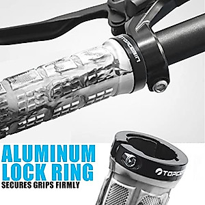 TOPCABIN Bicycle Grips Double Lock Rubber Grips Bicycle Handlebar Grips Comfortable Bike Grips for Bicycle Mountain BMX (Camouflage White)