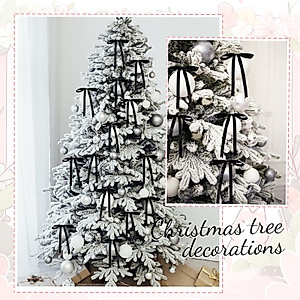 Riceshoot 24 Pcs Twist Tie Bows 5 x 7 Inches Satin Ribbon Bows for Gift Wrapping Cake Treat Bags Craft DIY Gift Wedding Baby Shower Birthday Party (Black)