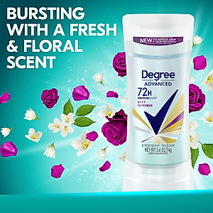 Degree Advanced MotionSense Antiperspirant Deodorant 4 Count 72-Hour Sweat And Odor Protection Sexy Intrigue Antiperspirant Deodorant For Women With MotionSense Technology 2.6oz