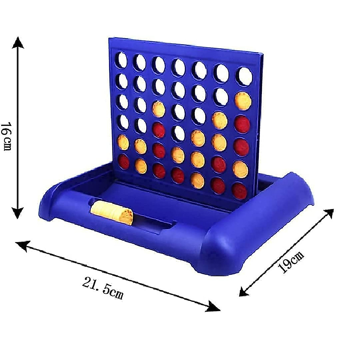 SHUYUE 4 in A Row Board Games Foldable Line up 4 Toys Children's Educational for Kids Blue